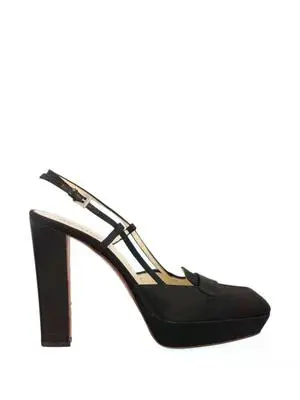 Prada Slingback Platform Leather Sandals
