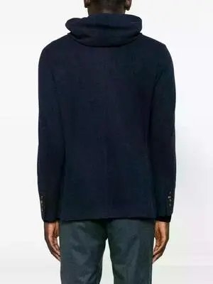 Eleventy Hooded Waffle-knit Jacket