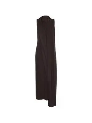 Sportmax Staffa Draped Sleeveless Maxi Dress - Brown
