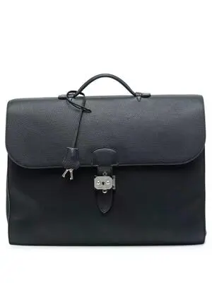 Hermès 2000-2026 Togo Sac A Depeches 41 Business Bag - Black