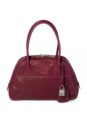 Miu Miu Vivant Nappa Leather Shoulder Bag - Red