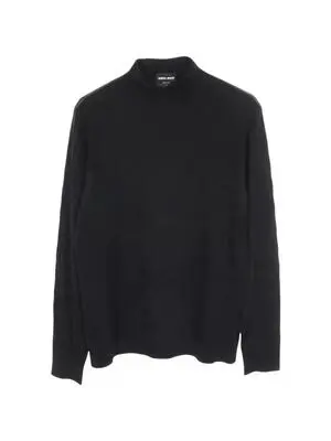 Giorgio Armani 2010s High-neck Rib-knit Sweater - Black