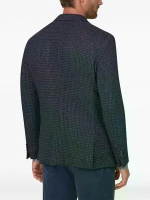 Boggi Milano Blazer Houndstooth Cotton Blend B Jersey
