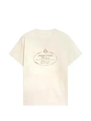 Prada Logo-print Cotton T-shirt - Neutrals