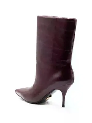 TWENTY FOURHAITCH Glossy Pointed-toe Boots