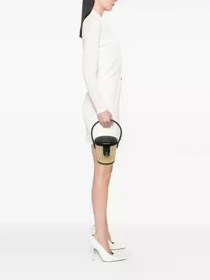 Dior 2022 Wicker Cd Bucket Bag - Black