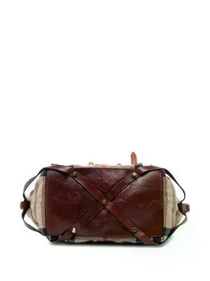 Burberry 2000-2017 Small House Check Canvas Bridle Salisbury Tote Bag - Brown