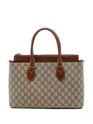 Gucci 2016-2026 Gg Supreme Linea A Satchel - Neutrals