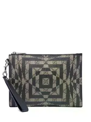 Gucci 2000-2015 Gg Supreme Caleido Clutch Bag - Neutrals