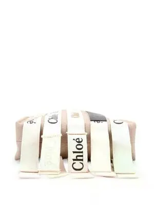 Chloé Woody Convertible Linen With Tassels Medium Tote Bag