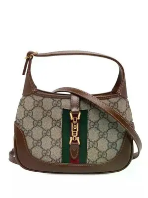Gucci 2016-2026 Mini Gg Supreme Web Jackie 1961 Crossbody Bag - Neutrals