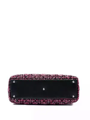 Dior 2011 Large Tweed Cannage Fringe Lady Satchel