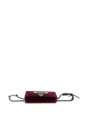 Prada 2013-2026 Velvet Cahier Convertible Belt Bag - Red