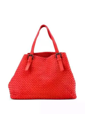 Bottega Veneta A-shape Intrecciato Nappa Large Tote Bag - Red