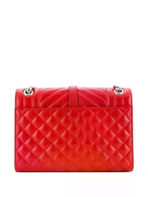 Saint Laurent Classic Monogram Envelope Satchel Mixed Matelasse Leather Medium Shoulder Bag