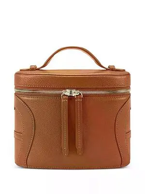 AIGNER Small Deborah Grained-leather Tote Bag - Brown