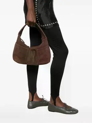 Gimaguas Suede Slip-pocket Tote Bag - Brown