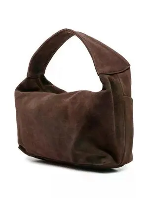 Gimaguas Suede Slip-pocket Tote Bag - Brown