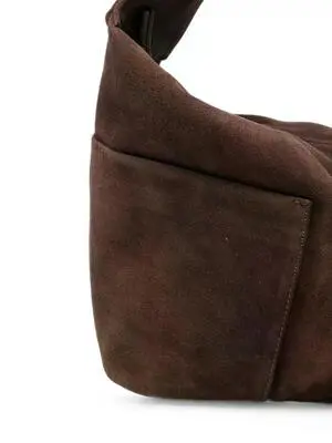 Gimaguas Suede Slip-pocket Tote Bag - Brown