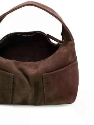 Gimaguas Suede Slip-pocket Tote Bag - Brown