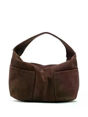 Gimaguas Suede Slip-pocket Tote Bag - Brown