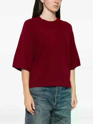 ABSOLUT CASHMERE Leana Short-sleeve Sweater - Red