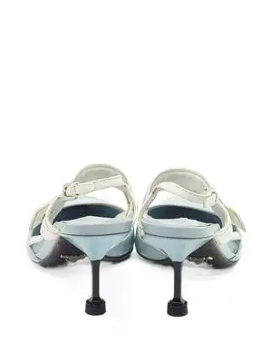 Prada Pointed Toe Slingback Pumps - Blue