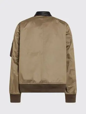 SACAI X CARHARTT WIP Polyester Bomber Jacket With Leather Collar And Zip Closure