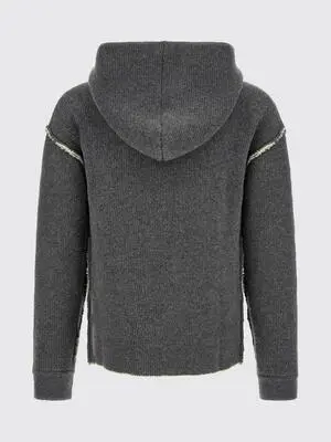 DIESEL® K-boubby Knitted Wool Blend Hoodie With Two-way Zip Closure