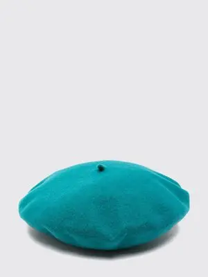 Borsalino Pure Wool Beret With Applied Logo - Ink