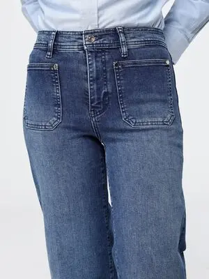 FRAME Le Slim Palazzo High-waisted Cropped Wide-leg Jeans
