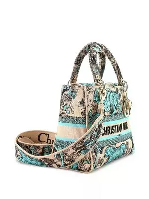 Dior Lady D-lite Bag Embroidered Canvas Medium Satchel