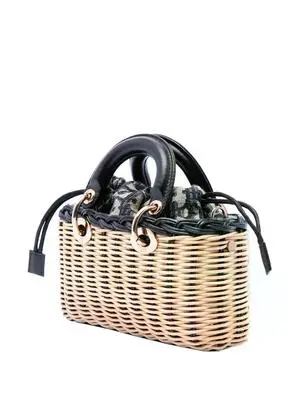 Dior 2023 Micro Wicker Oblique Lady D Joy Satchel