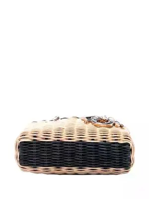 Dior 2023 Micro Wicker Oblique Lady D Joy Satchel