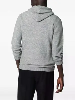 ROBERTO COLLINA Drawstring Hoodie - Grey