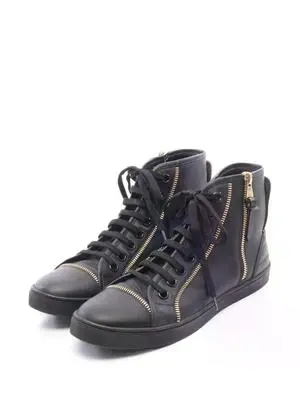 LOUIS VUITTON 2014 Zip-detail High-top Sneakers - Black