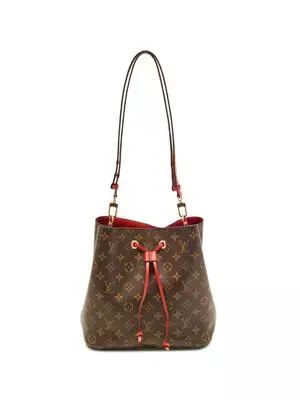 LOUIS VUITTON 2019 Mm Néonoé Monogram Shoulder Bag - Red