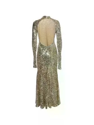 Sportmax Sequinned Open-back Maxi Dress