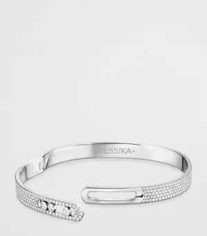 Messika Move Noa White Gold And Diamond Pavé Bangle