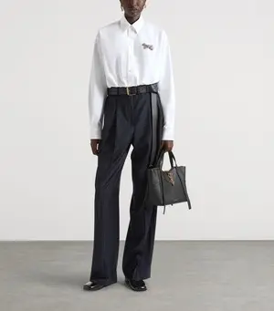 Givenchy Wool Stripe Wide-leg Trousers