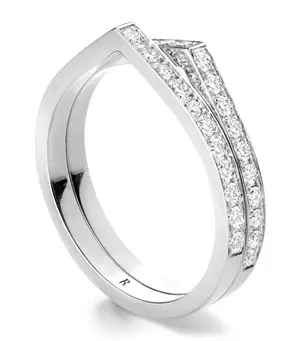 REPOSSI White Gold And Diamond Antifer Ring - Silver