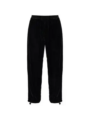 Baum Und Pferdgarten Nazan Velvet-texture Track Pants - Black