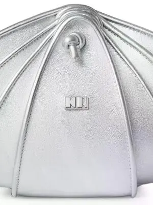 KOROBEYNIKOV Mini Shrimp Shell-shaped Tote Bag - Silver
