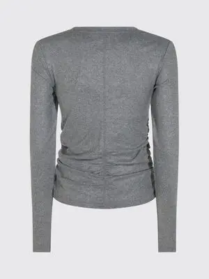 Isabel Marant Étoile Slim Fit Wool Blend Top With Ruched Waist