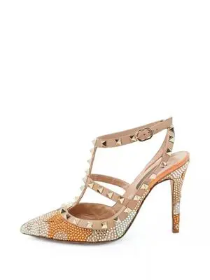 Valentino Garavani Rockstud Crystal-embellished Pumps