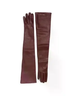 TOTEME Extra-long Leather Gloves - Red