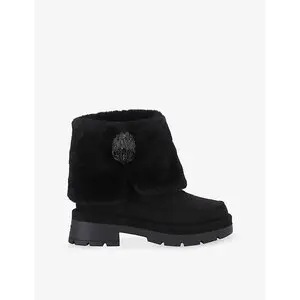 Kurt Geiger Aspen Cozy Suede Ankle Boots - Black