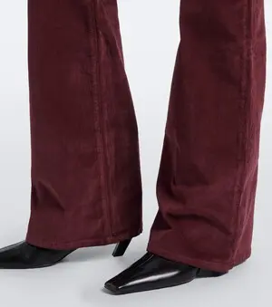 Veronica Beard Beverly Cotton Corduroy Flared Pants