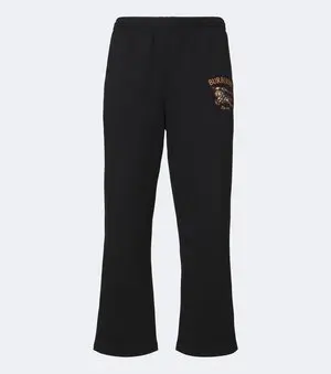 Burberry Ekd Cotton Jersey Sweatpants - Black
