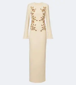 Rebecca Vallance Lulee Embellished Floral Gown - Yellow